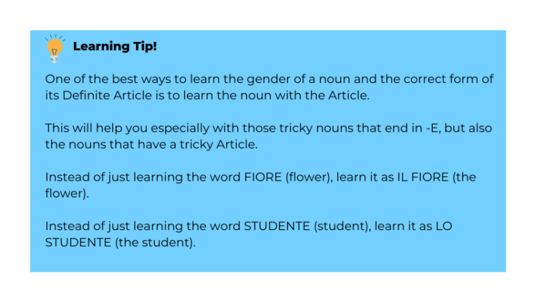 Italian Articles: How to Say 'THE' and 'A' in Italian and When to Use ...